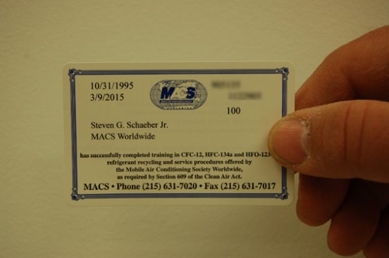 Show me your MACS 609 card - MACS