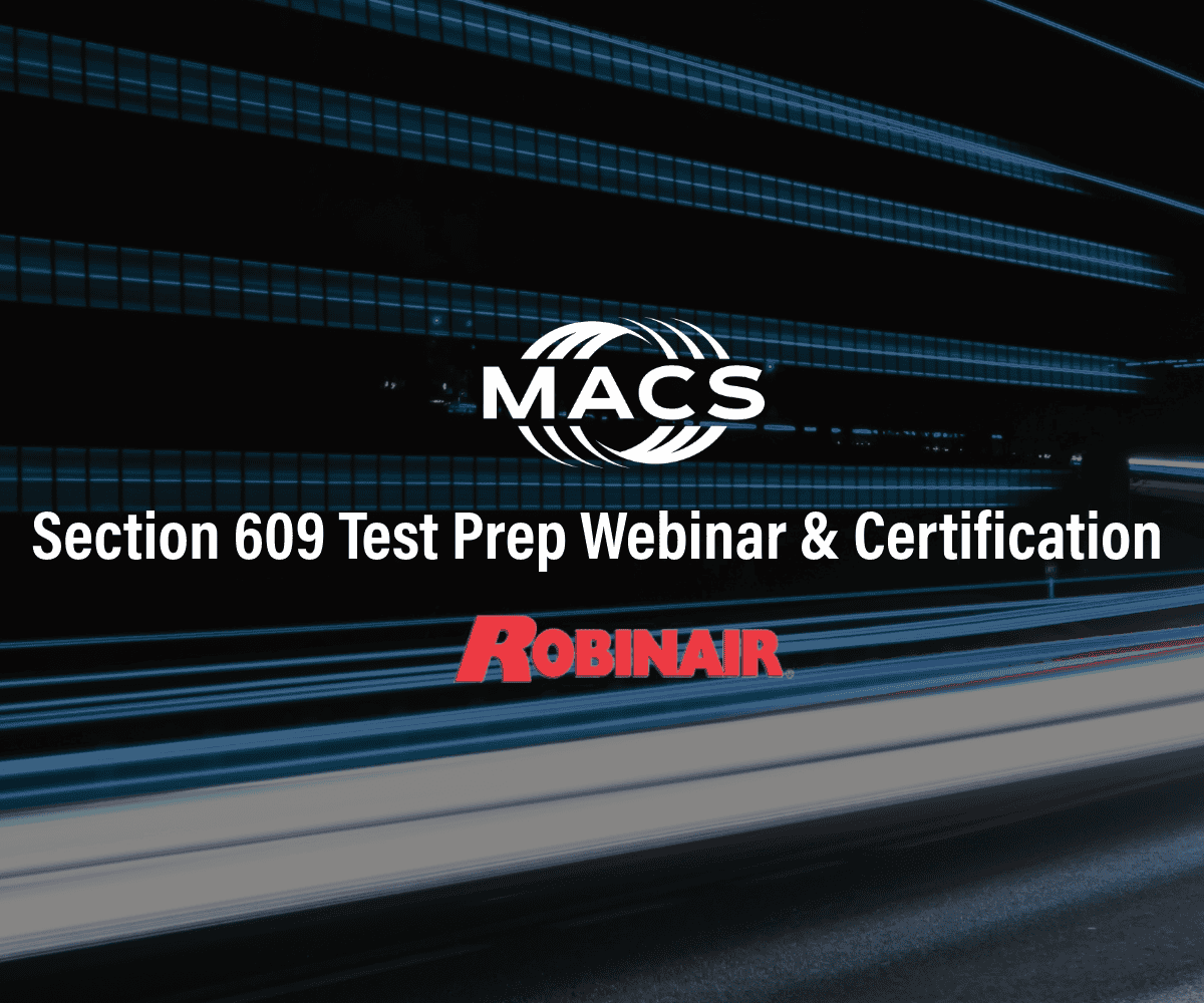 Section 609 Certification Prep Webinar & Test - Sponsored by Robinair ...